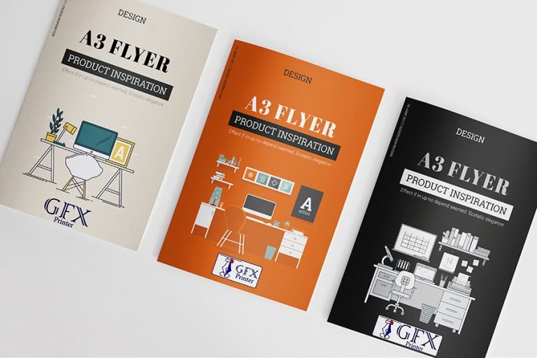 Custom Flyer printing in Dubai, UAE | A4, A5, A6, DL | GFX Printer